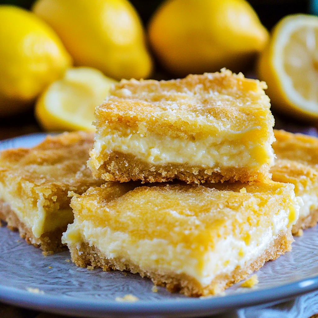 Lemon Cream Cheese Bars are a must-try dessert! - recetasdeluisa