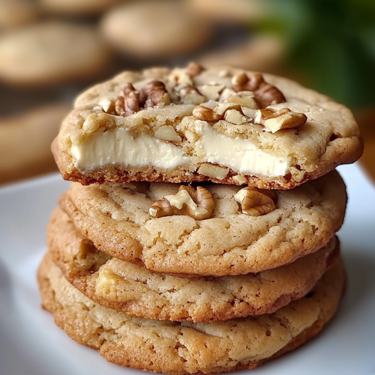 Galletas de queso crema y nuez receta fácil y deliciosa.