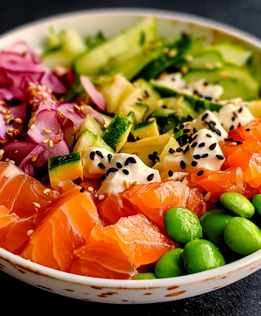 Poke Bowl Low Carb con Salmón Ahumado: ¡Saludable y delicioso ...