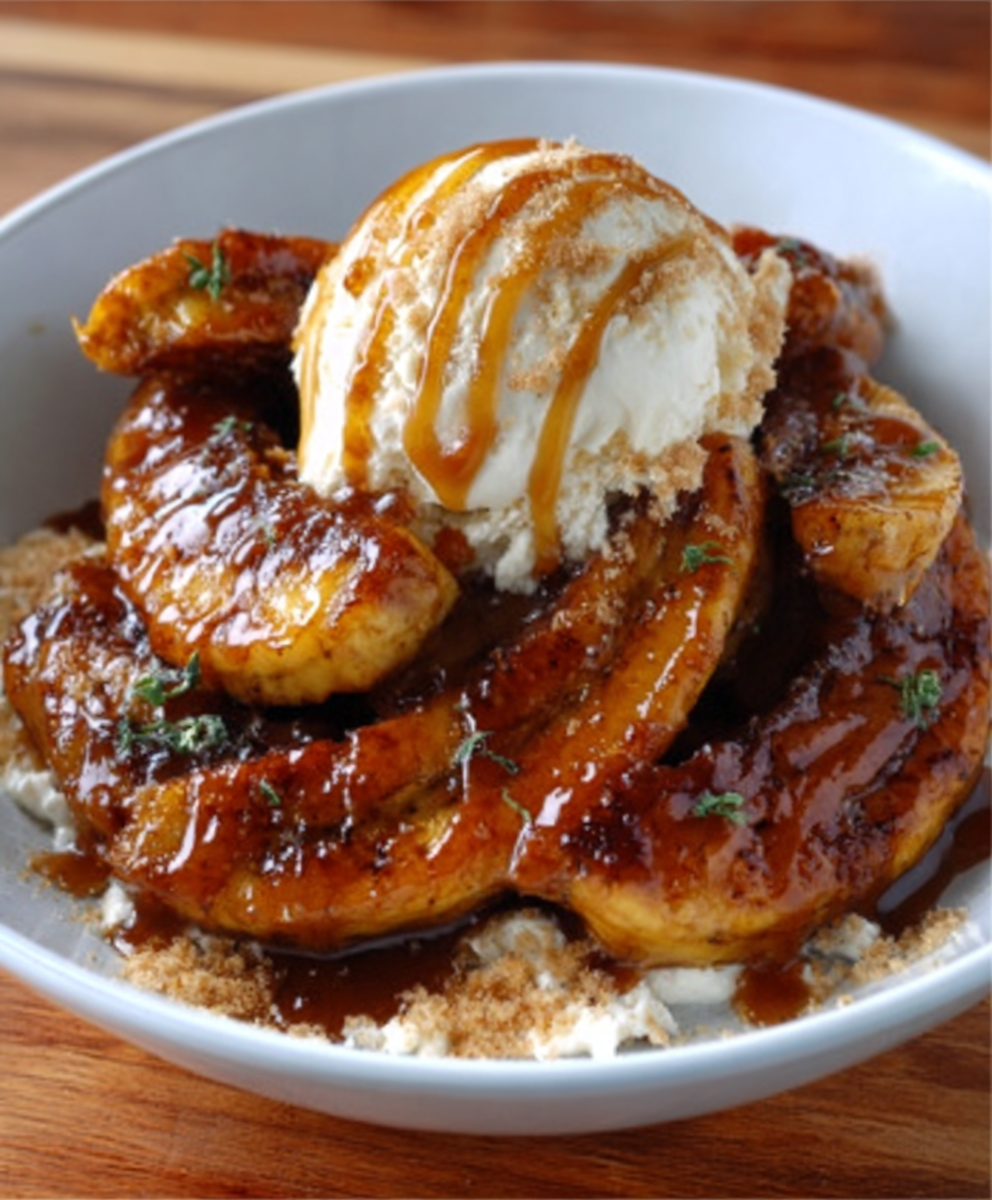 Plátano Caramelizado con Crema Casera: ¡Descubre su Sabor! - recetasdeluisa