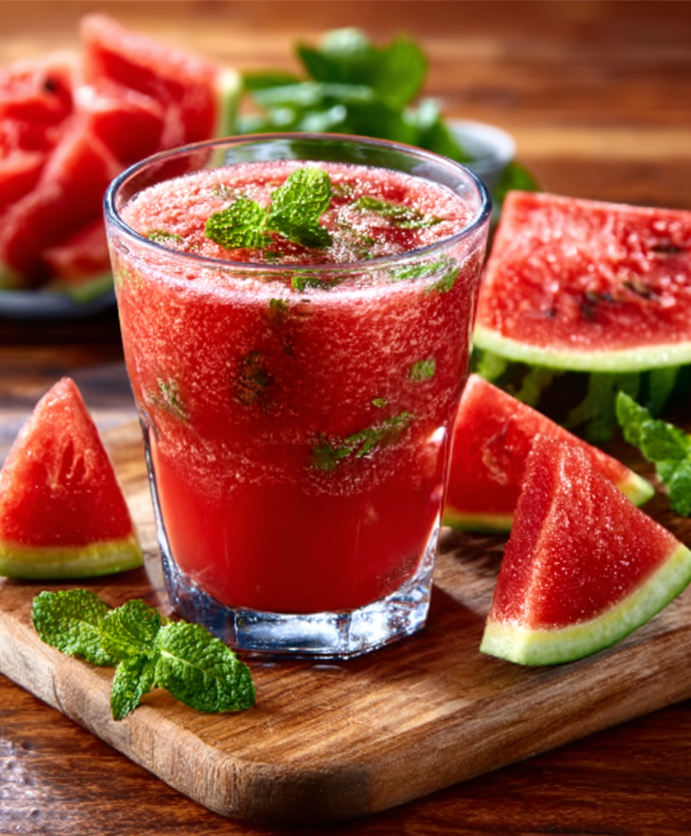 Agua de sandía y menta natural sin horno para el verano 2025: ¡Refresca ...