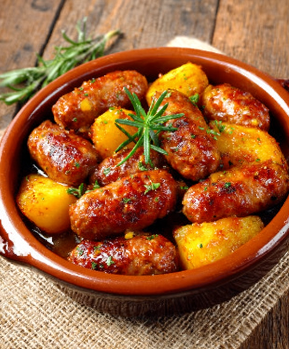 Chorizos a la sidra con patatas para recetas tradicionales: ¡Descubre ...
