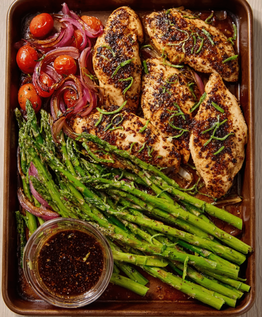 Sheet‑Pan Balsamic Chicken & Asparagus: ¡Descubre la receta fácil ...