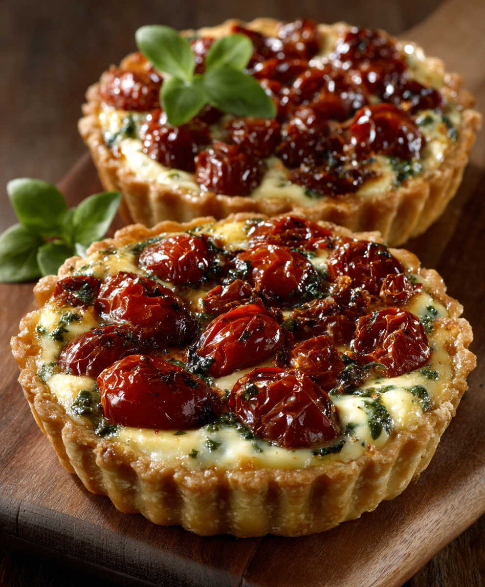 Mini Tartas de Tomate Cherry y Albahaca, ¡Descúbrelas! - recetasdeluisa