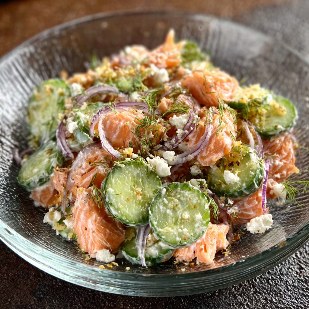 Ensalada de Salmón Ahumado con Pepino y Eneldo: ¡Delicia Saludable ...