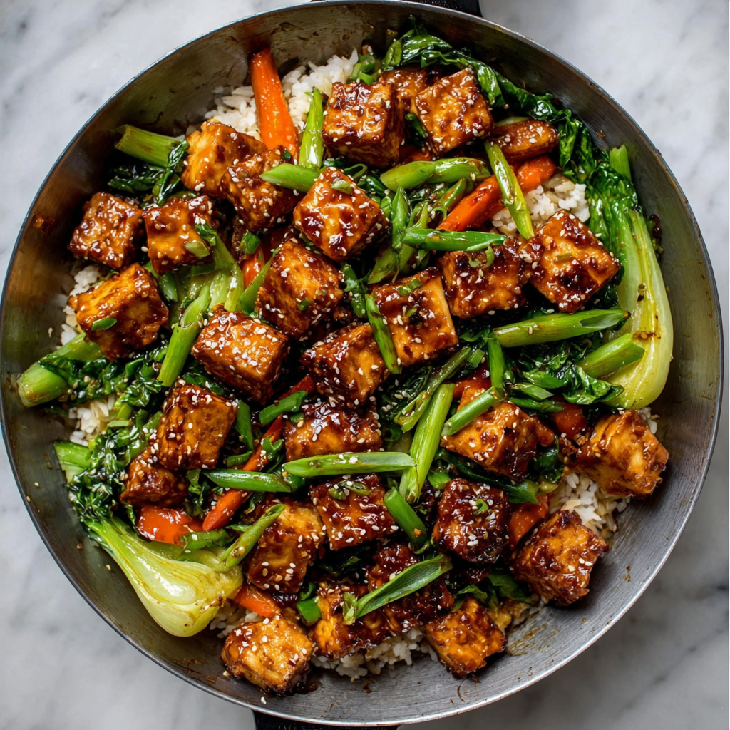 Tofu y Bok Choy Salteados con Glaseado de Jengibre y Sésamo: Descubre ...