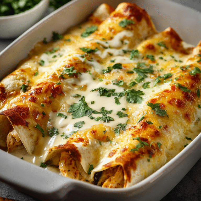 Enchiladas de Pollo con Salsa Blanca de Crema Agria son irresistibles ...