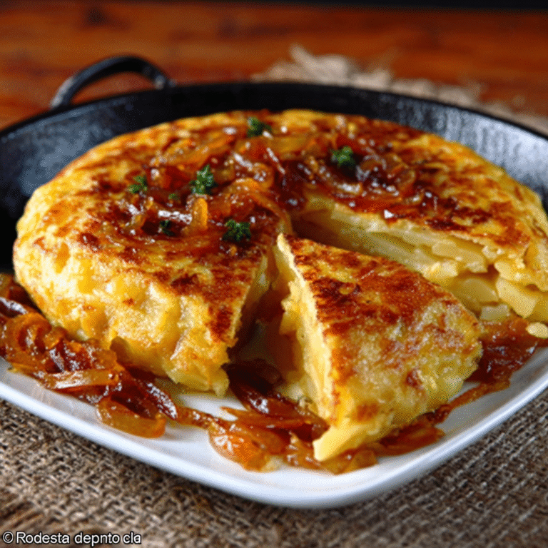 Tortilla de Patatas con Cebolla Caramelizada: ¡Deliciosa! - recetasdeluisa