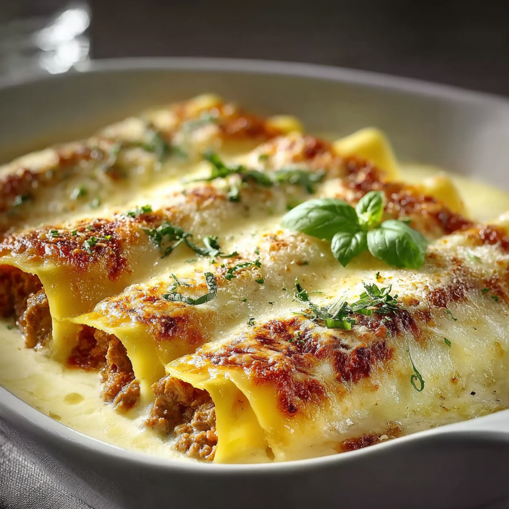 Cannellonis Rellenos de Carne con Salsa Bechamel: ¡Delicia ...