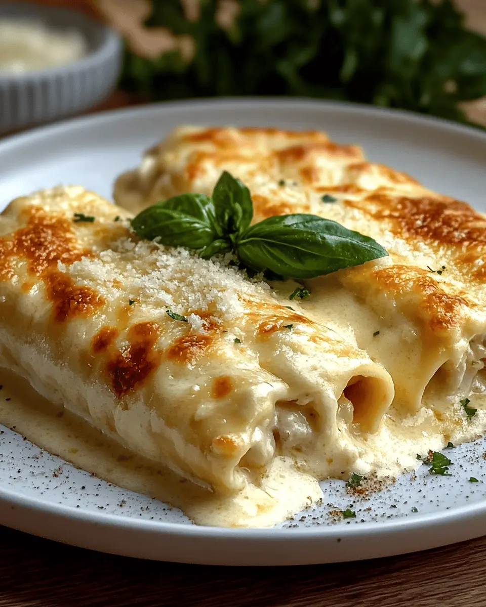 Canelones de Pollo con Salsa Blanca