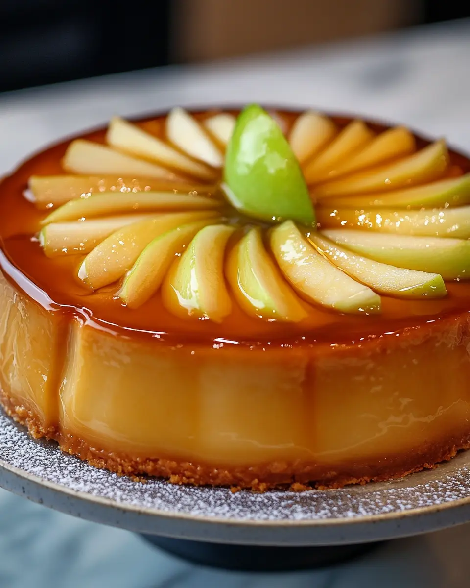 Pastel Flan de Manzana - recetasdeluisa