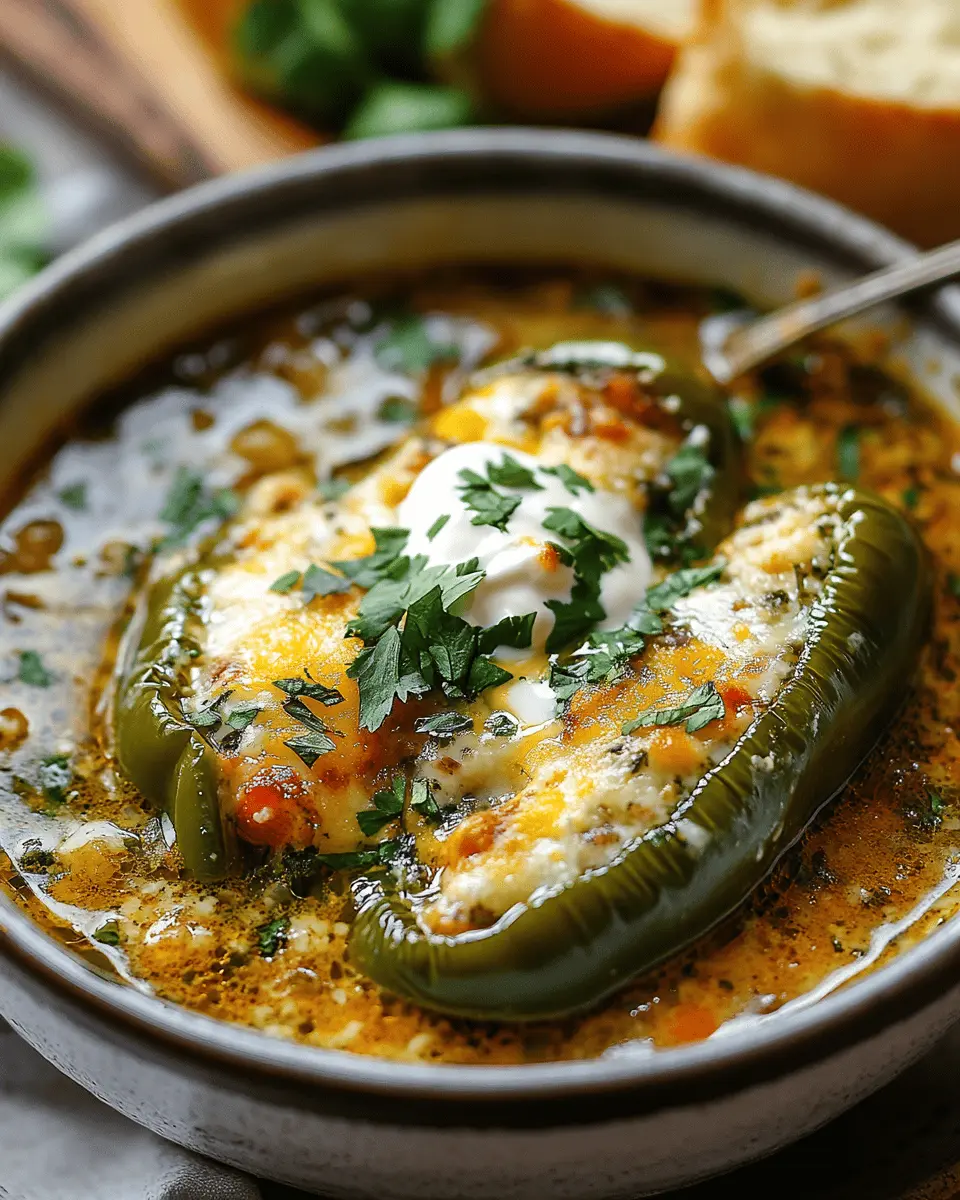 sopa de chiles rellenos