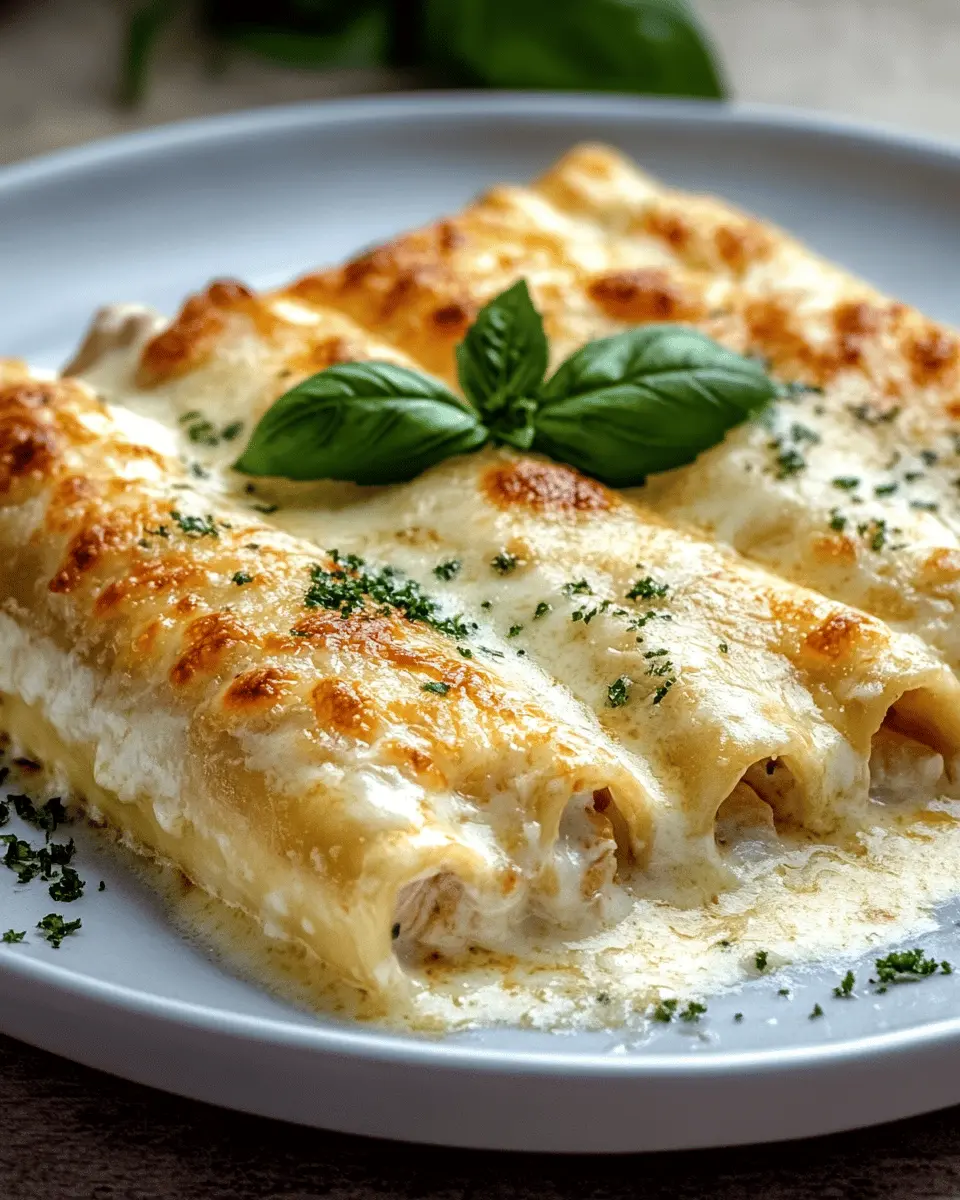 Canelones de Pollo con Salsa Blanca