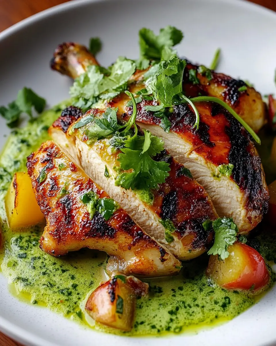 Pollo Peruano con Salsa Verde Cremosa