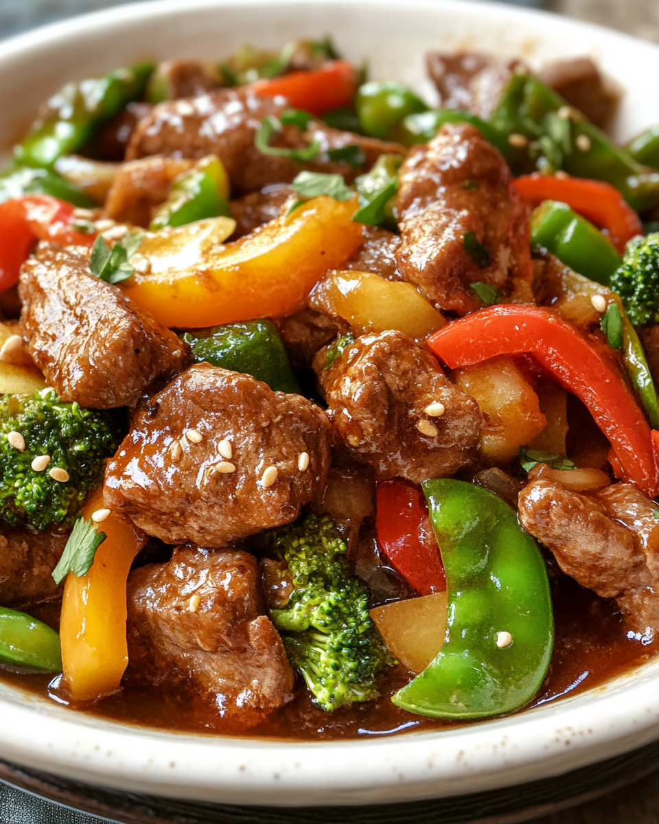 Salteado de Res Fácil con Verduras que Sorprende a Todos - recetasdeluisa