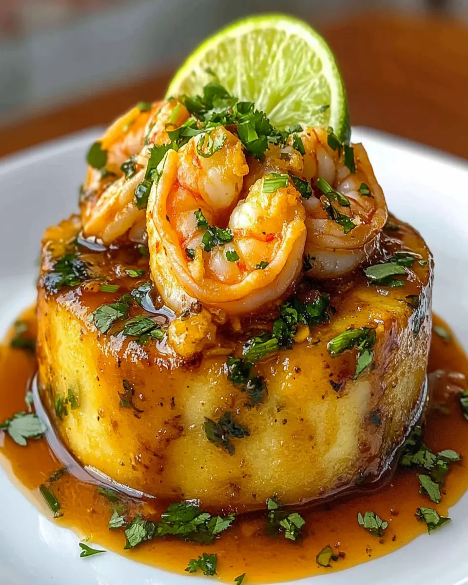 Mofongo de Camarones al Ajo